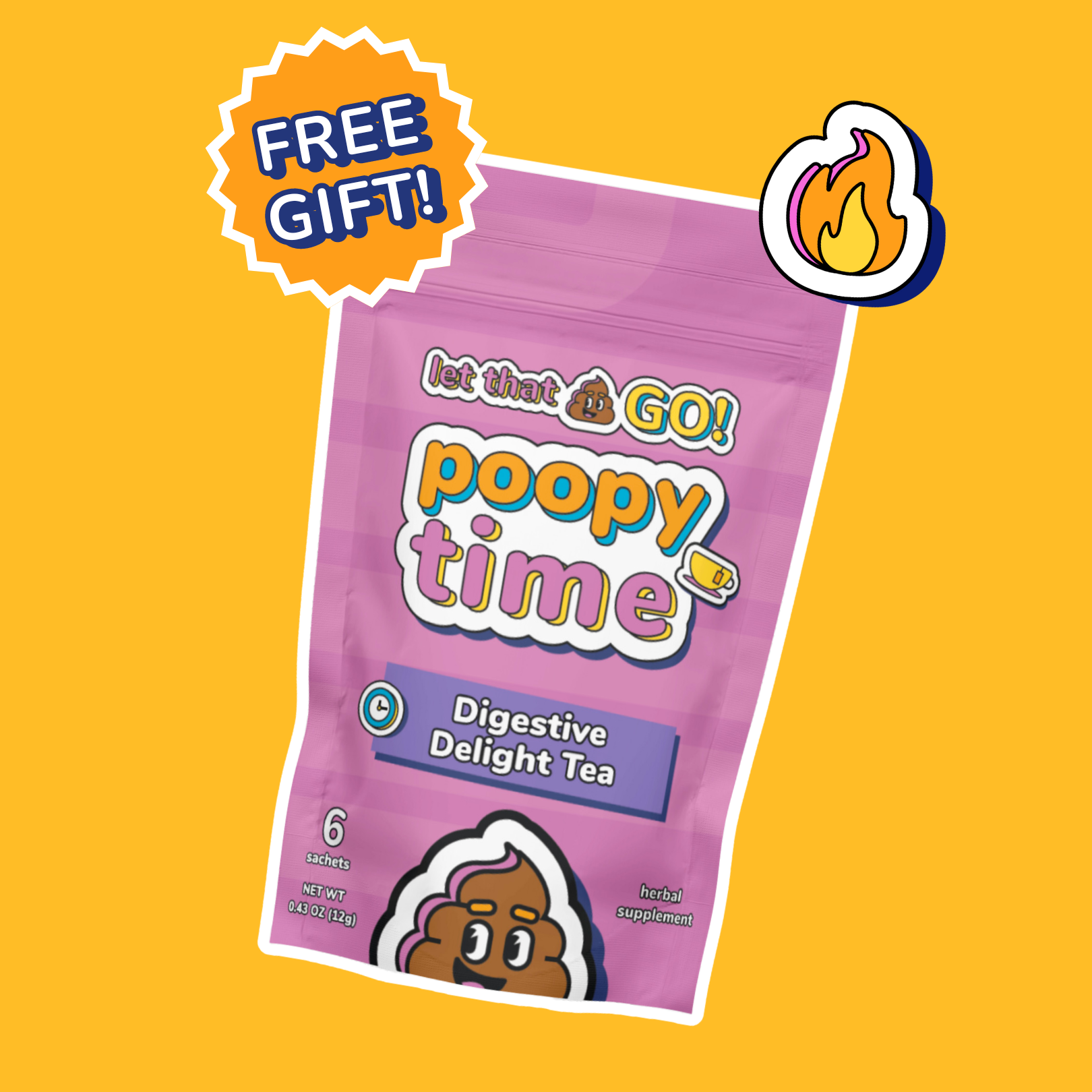 FREE GIFT! Poopy Time Digestive Delight Tea – Poopy Time Tea